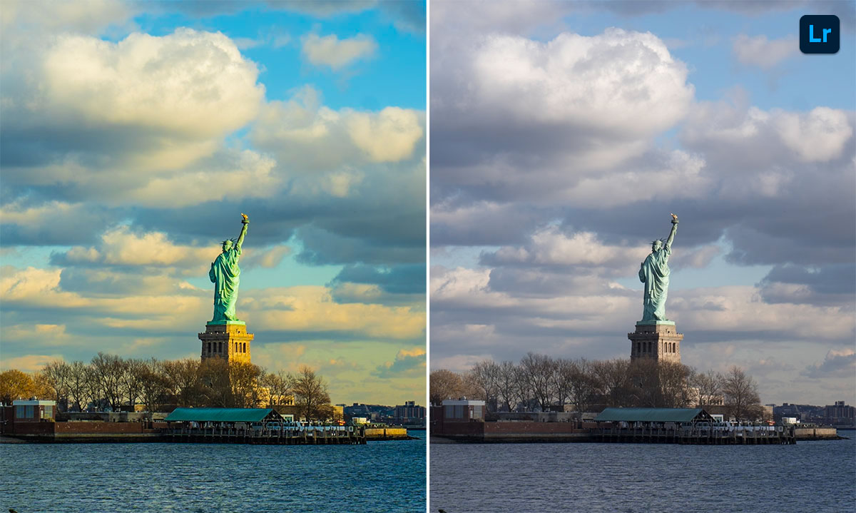 Sunset on Liberty | Remix | Photoshop Lightroom