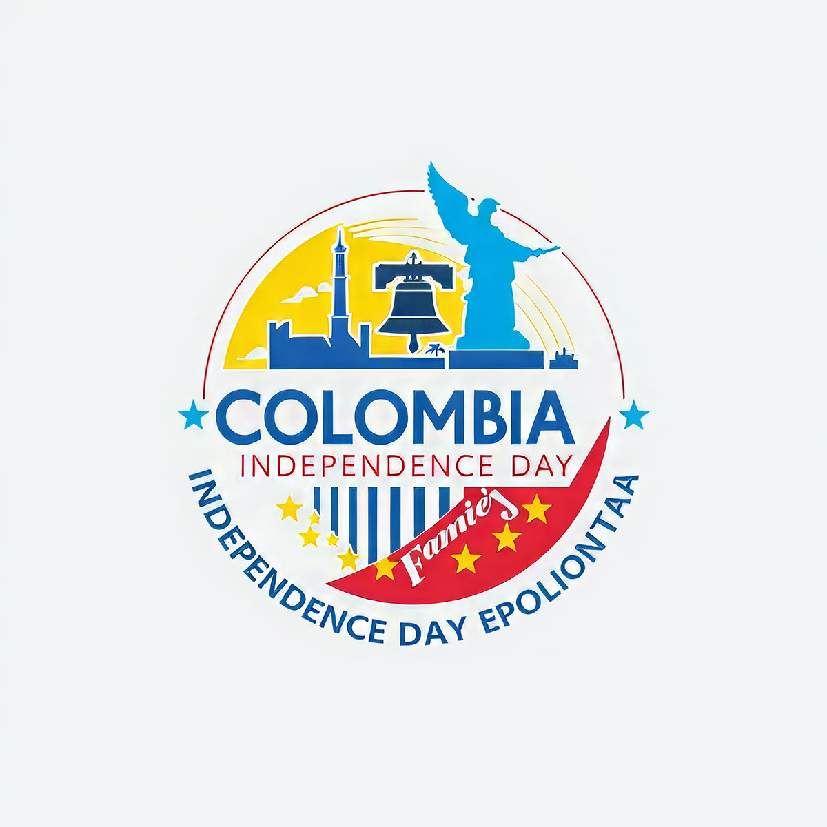 Colombia Independence Day Logo _ National Celebration Symbol on Behance ...