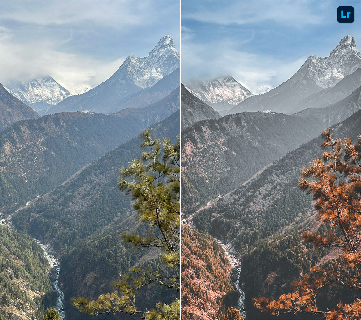 Beautiful view of the Himalayas | Edit | Photoshop Lightroom