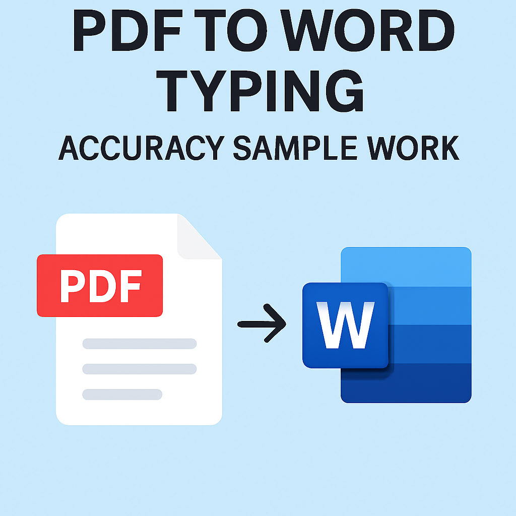 PDF to Word Typing Accuracy Sample Work on Behance :: Behance