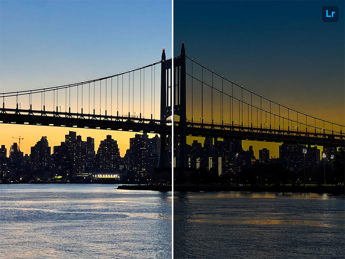 RFK bridge at dusk | Remix | Photoshop Lightroom