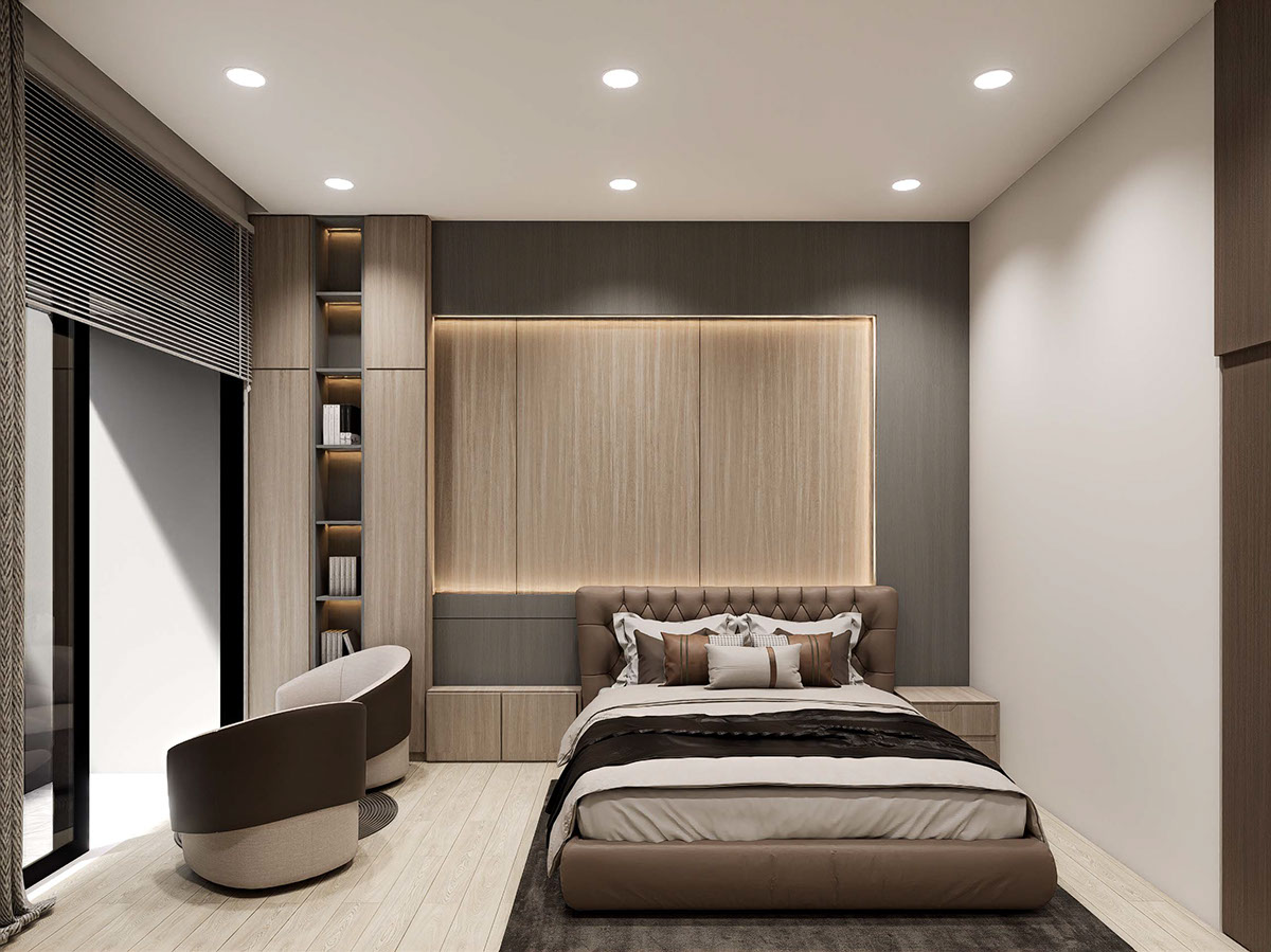 MODERN WARM MASTER BEDROOM on Behance :: Behance