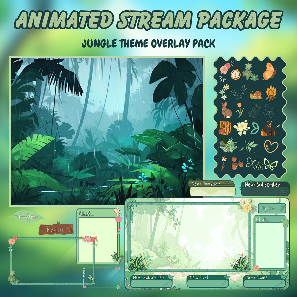 Jungle Themed Twitch Overlay on Behance :: Behance