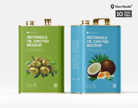PSD Oil Container Metal Tin Can Mockup for Branding :: Behance