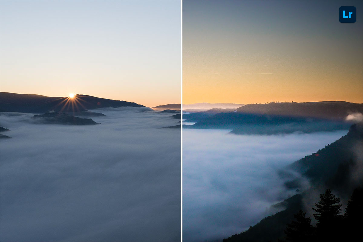 lever de soleil en cévennes | Edit | Photoshop Lightroom