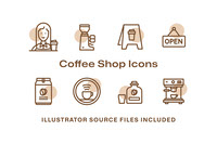 36 Coffee Shop Icons :: Behance