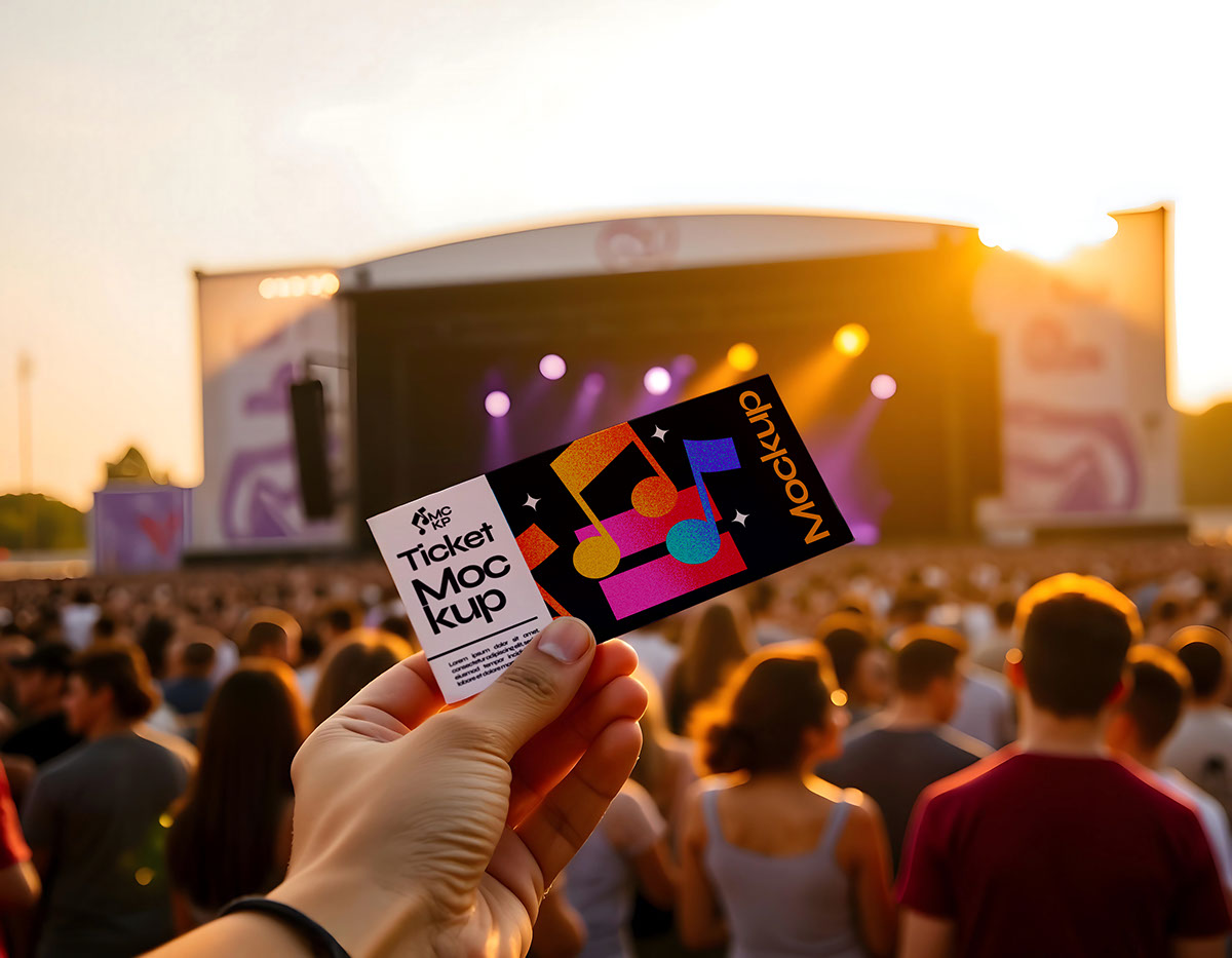 FREE Ticket paper concert Mockup on Behance :: Behance