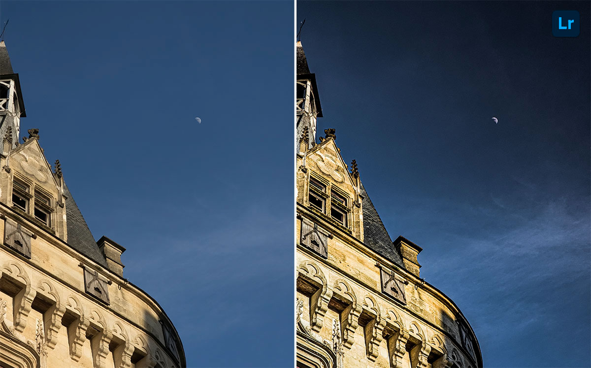 Moon and building | Edit | Photoshop Lightroom