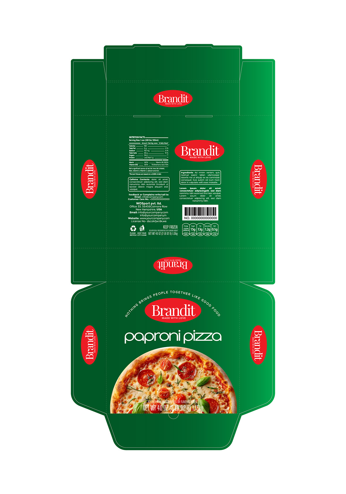 Creative Paparoni Pizza Packaging on Behance :: Behance