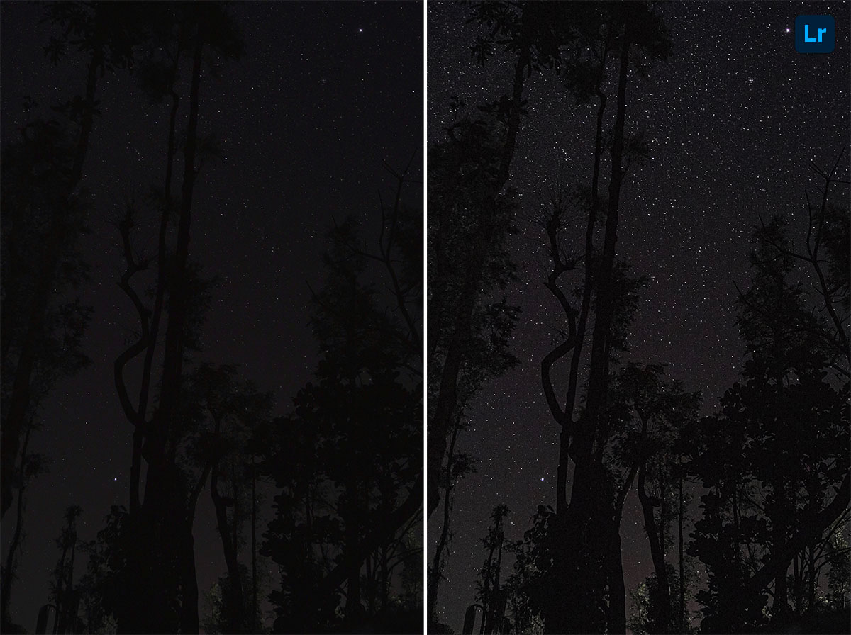 Stars int the night sky | Edit | Photoshop Lightroom