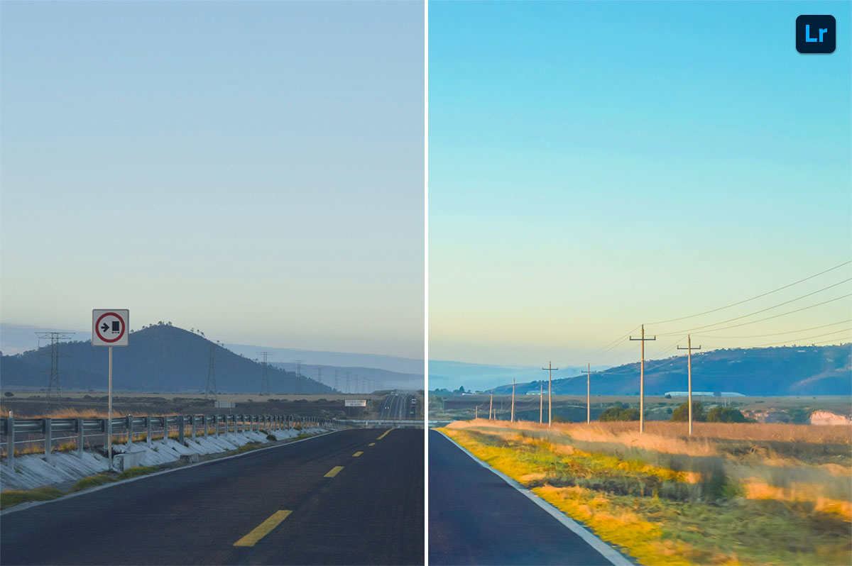 Highway at dawn | Edit | Photoshop Lightroom
