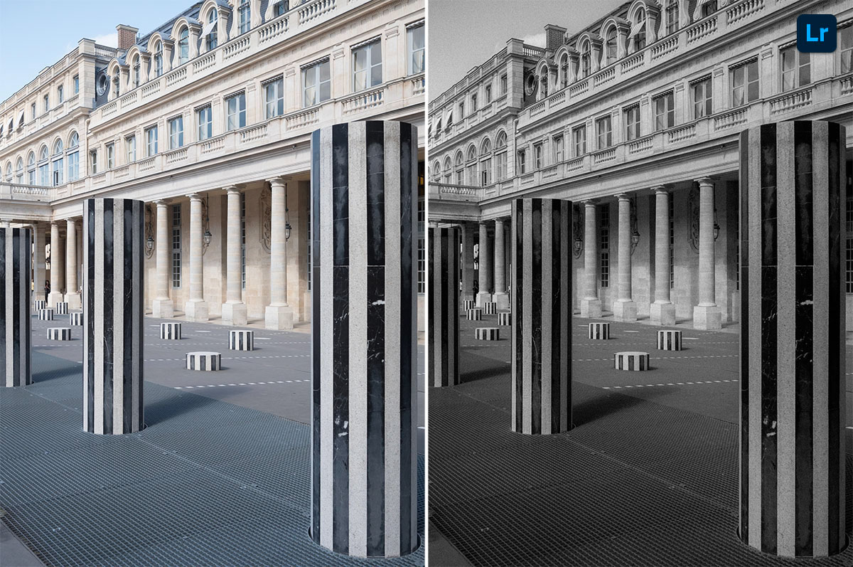 Black and White Pillars | Edit | Photoshop Lightroom
