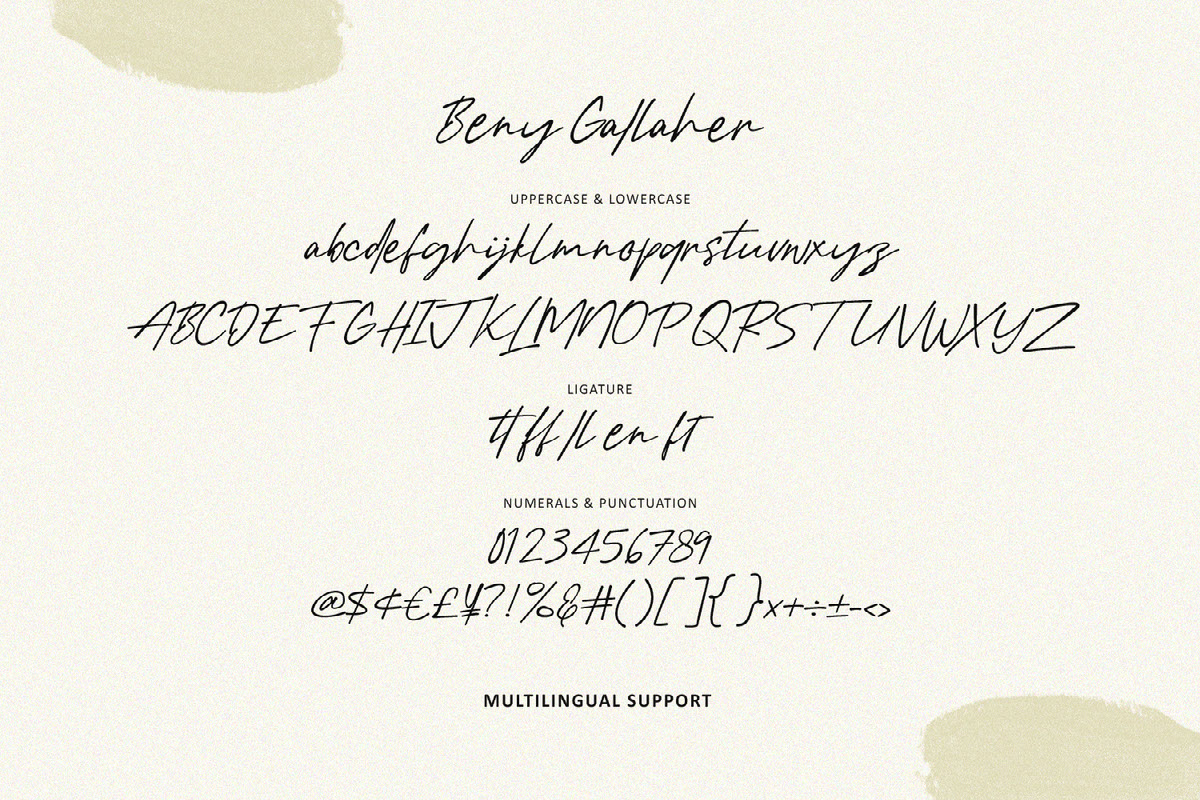 Beny Gallaher Elegant Signature Handwritten Script Font on Behance ...