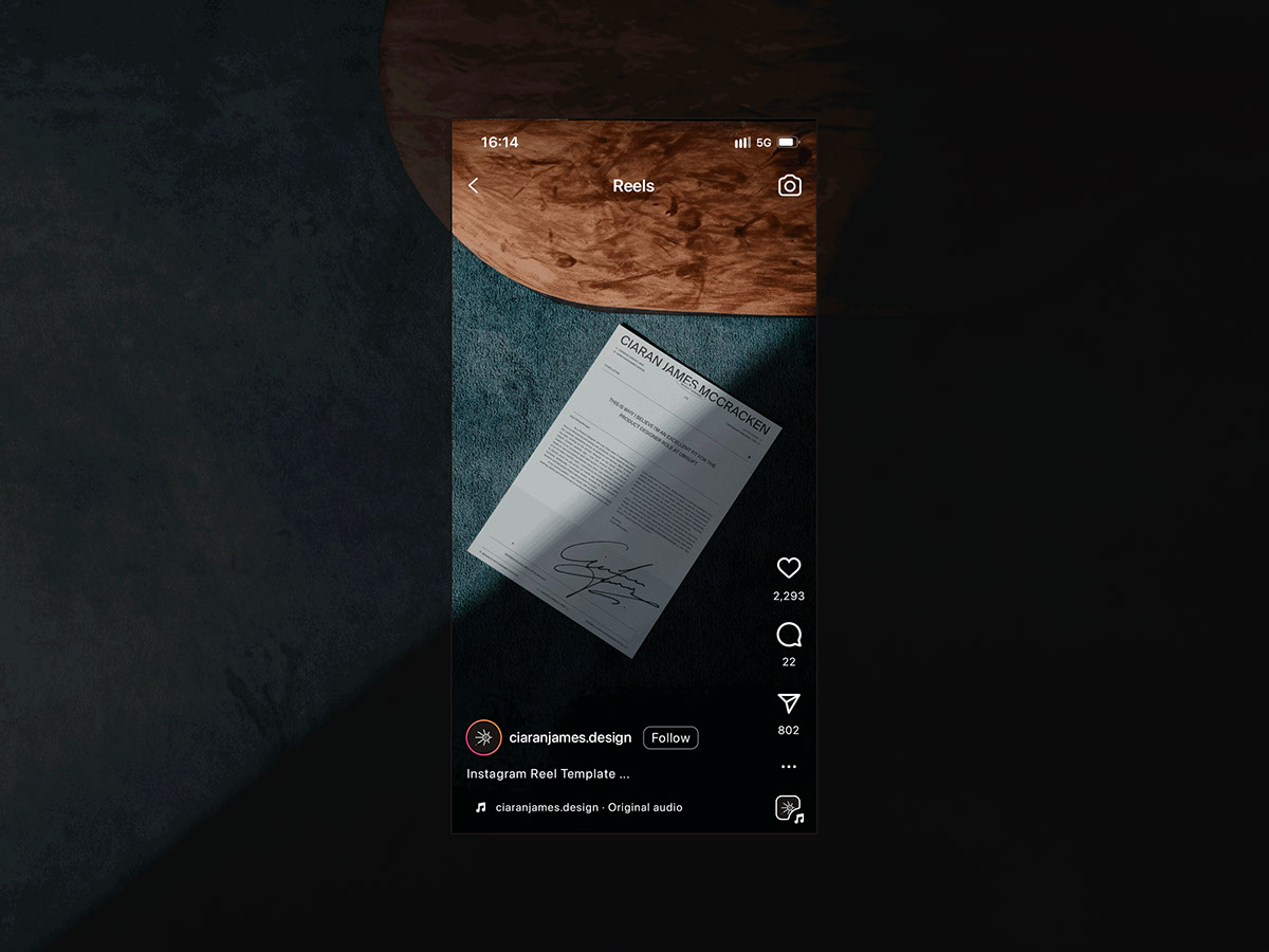 Instagram Reel UI Template on Behance :: Behance