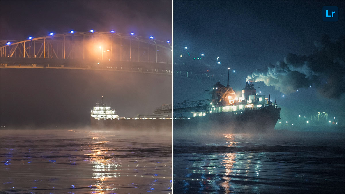 Freighter in the Fog | Remix | Photoshop Lightroom