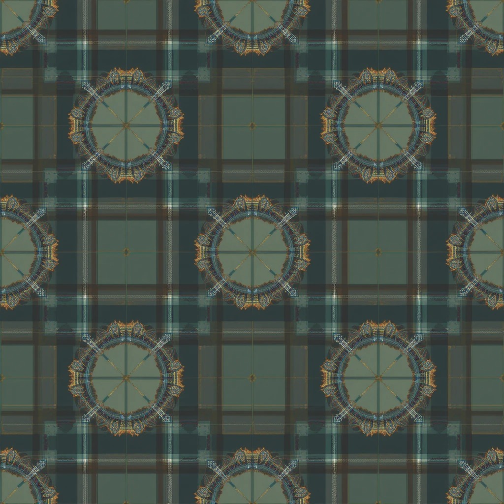 Vintage green cirle plaid design pattern on Behance :: Behance