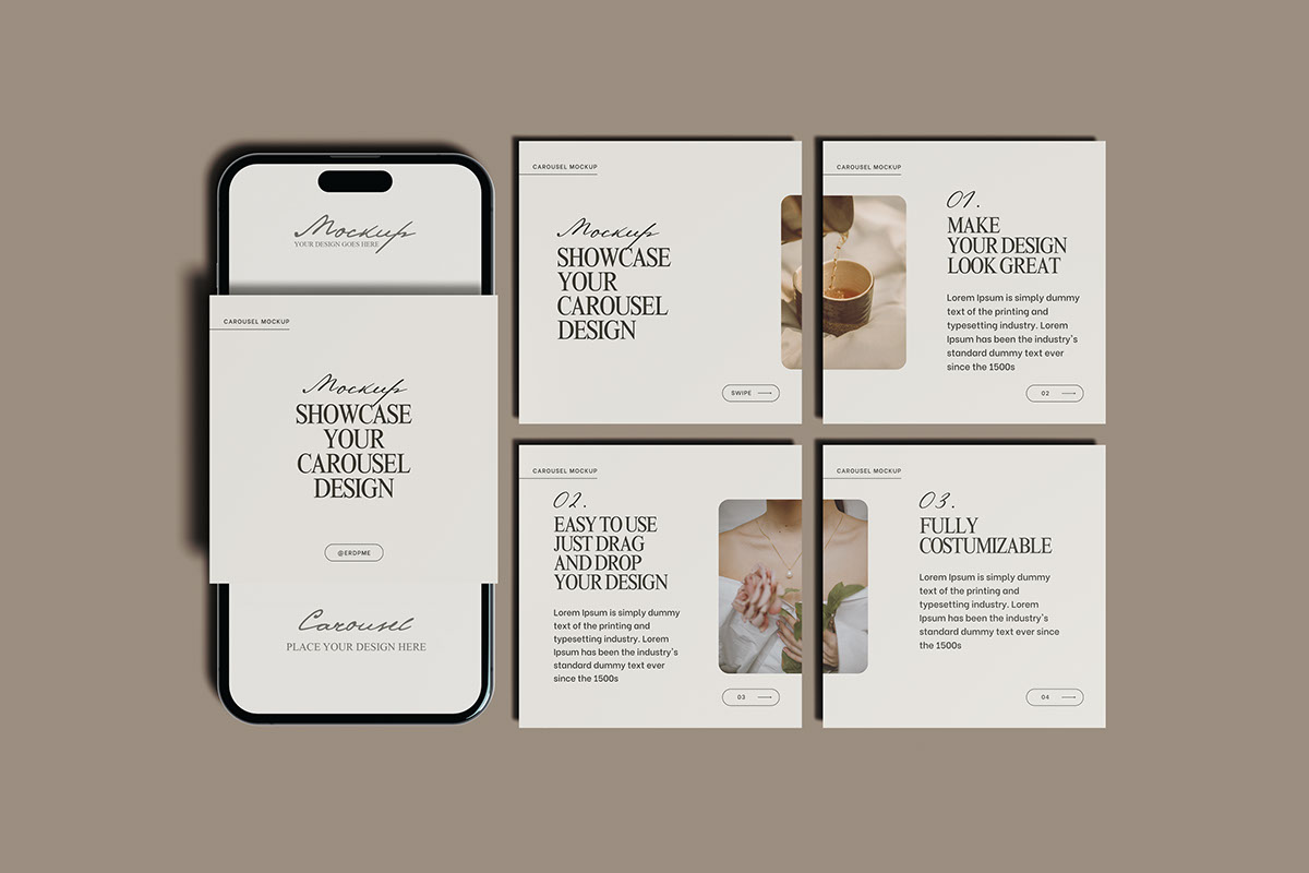 Square Carousel Mockup on Behance :: Behance