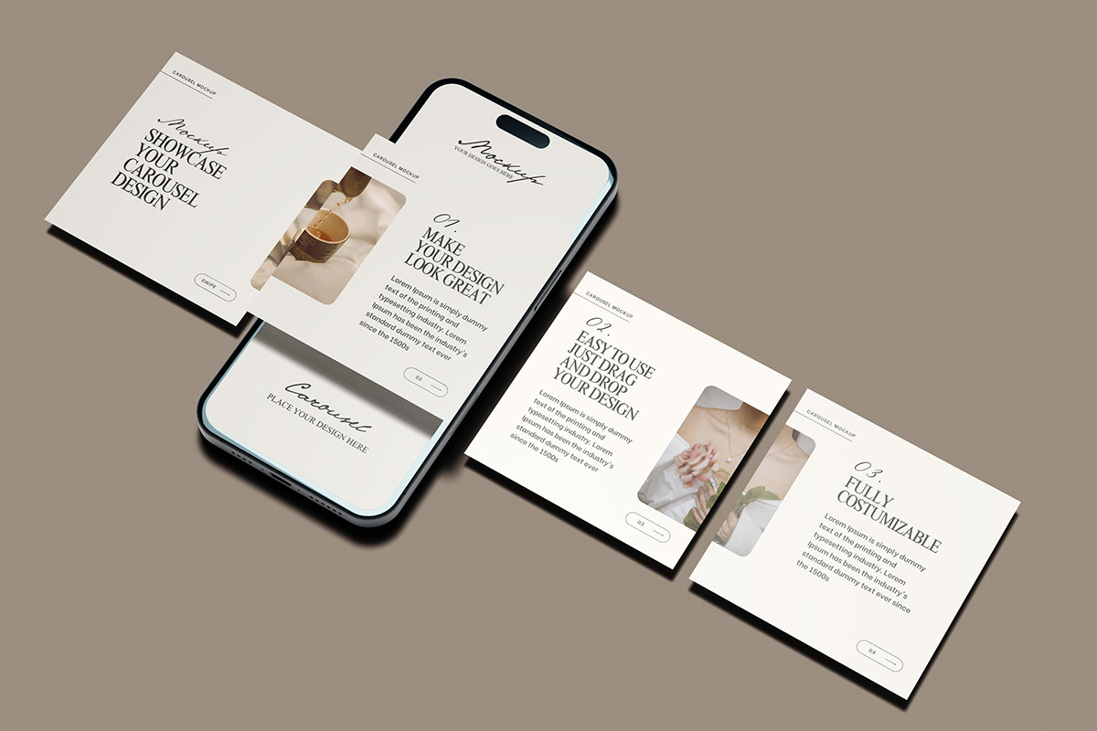 Square Carousel Mockup on Behance :: Behance