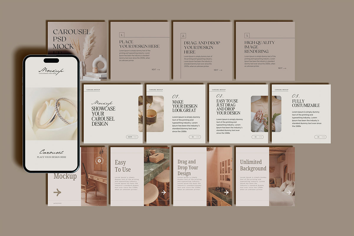 Square Carousel Mockup on Behance :: Behance