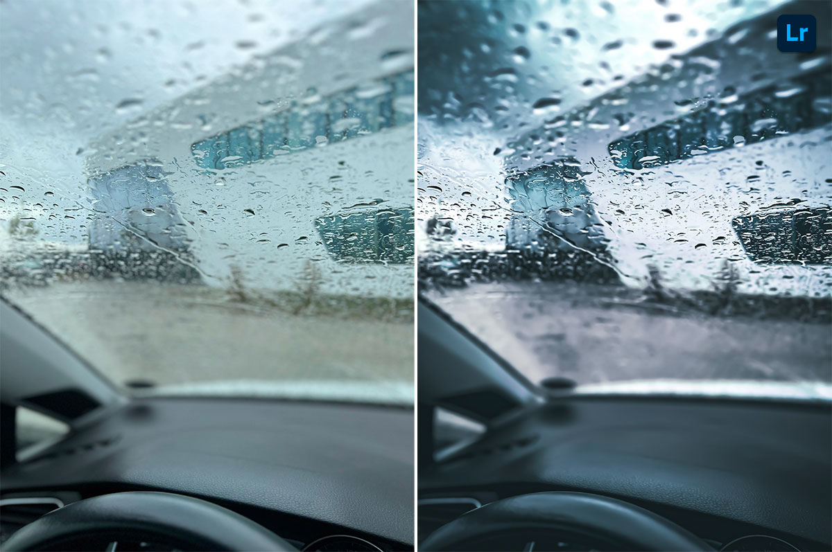 Rain and car | Edit | Photoshop Lightroom