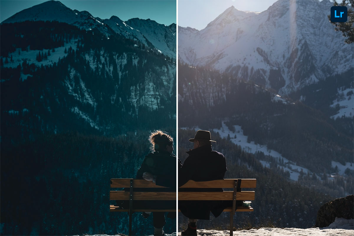 A pair on a bench | Remix | Photoshop Lightroom