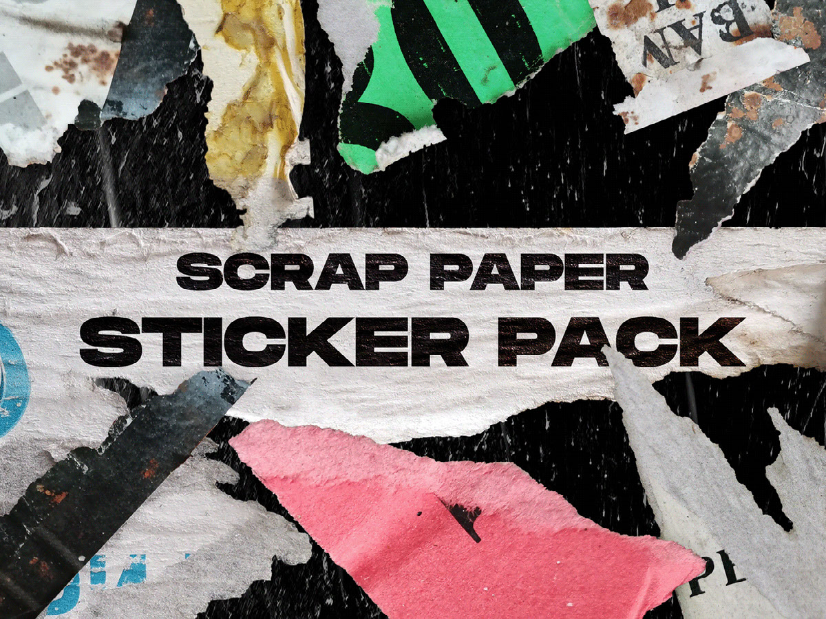 Scrap Paper Sticker Pack on Behance :: Behance