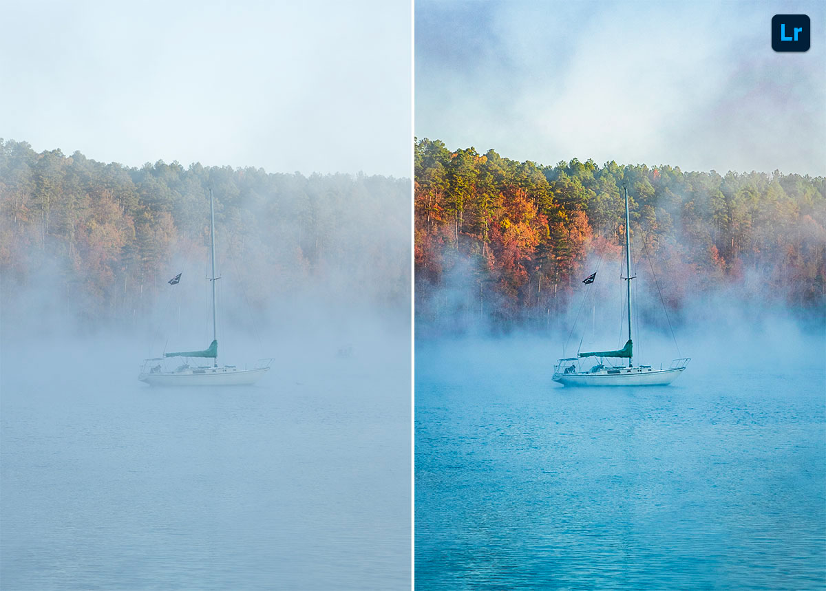Sailboat in the fog | Edit | Photoshop Lightroom