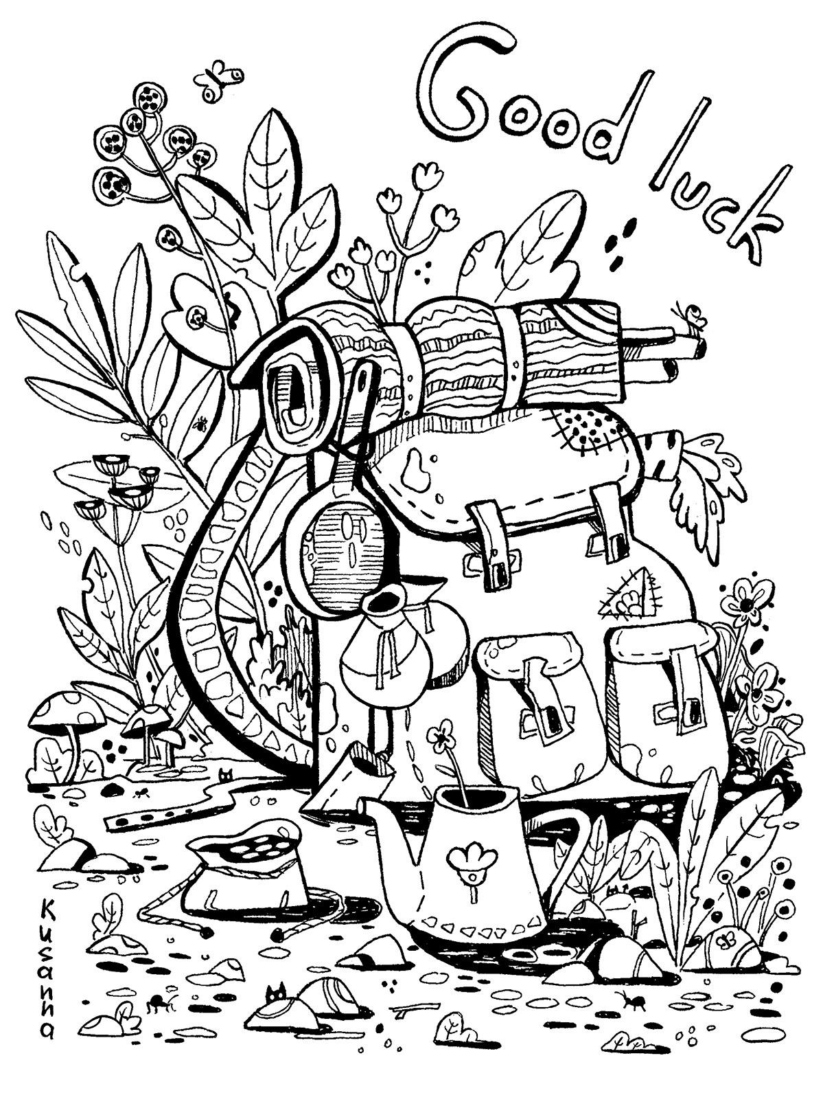 Coloring page Inktober for free A5 on Behance :: Behance