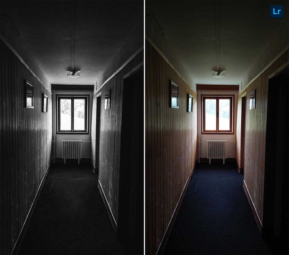 Just BW hall | Edit | Photoshop Lightroom