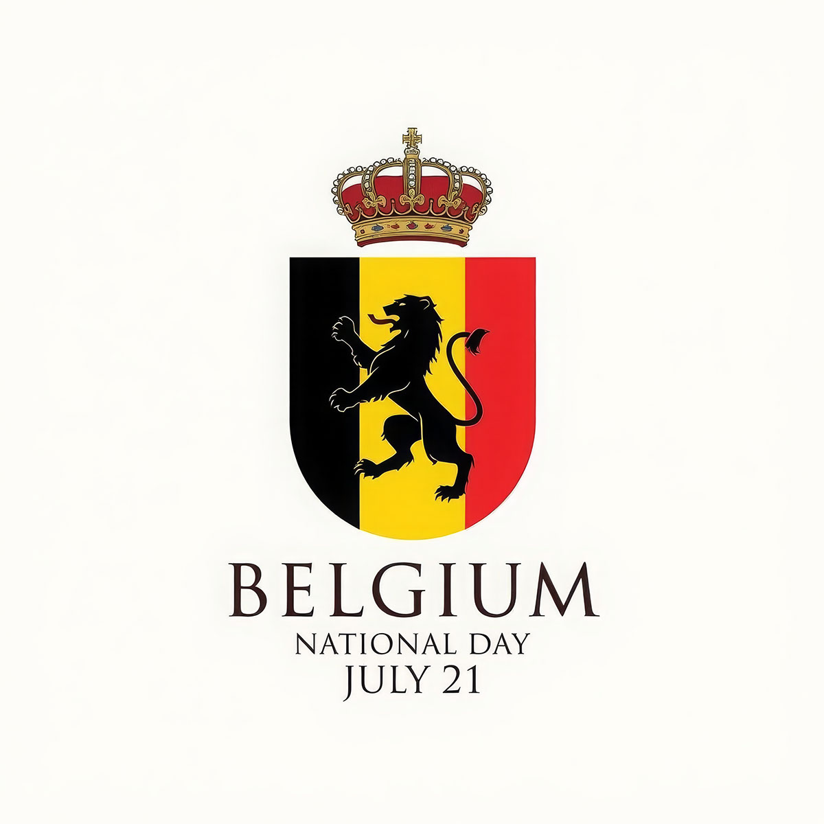 Belgium National Day Logo _ Patriotic Emblem Design on Behance :: Behance