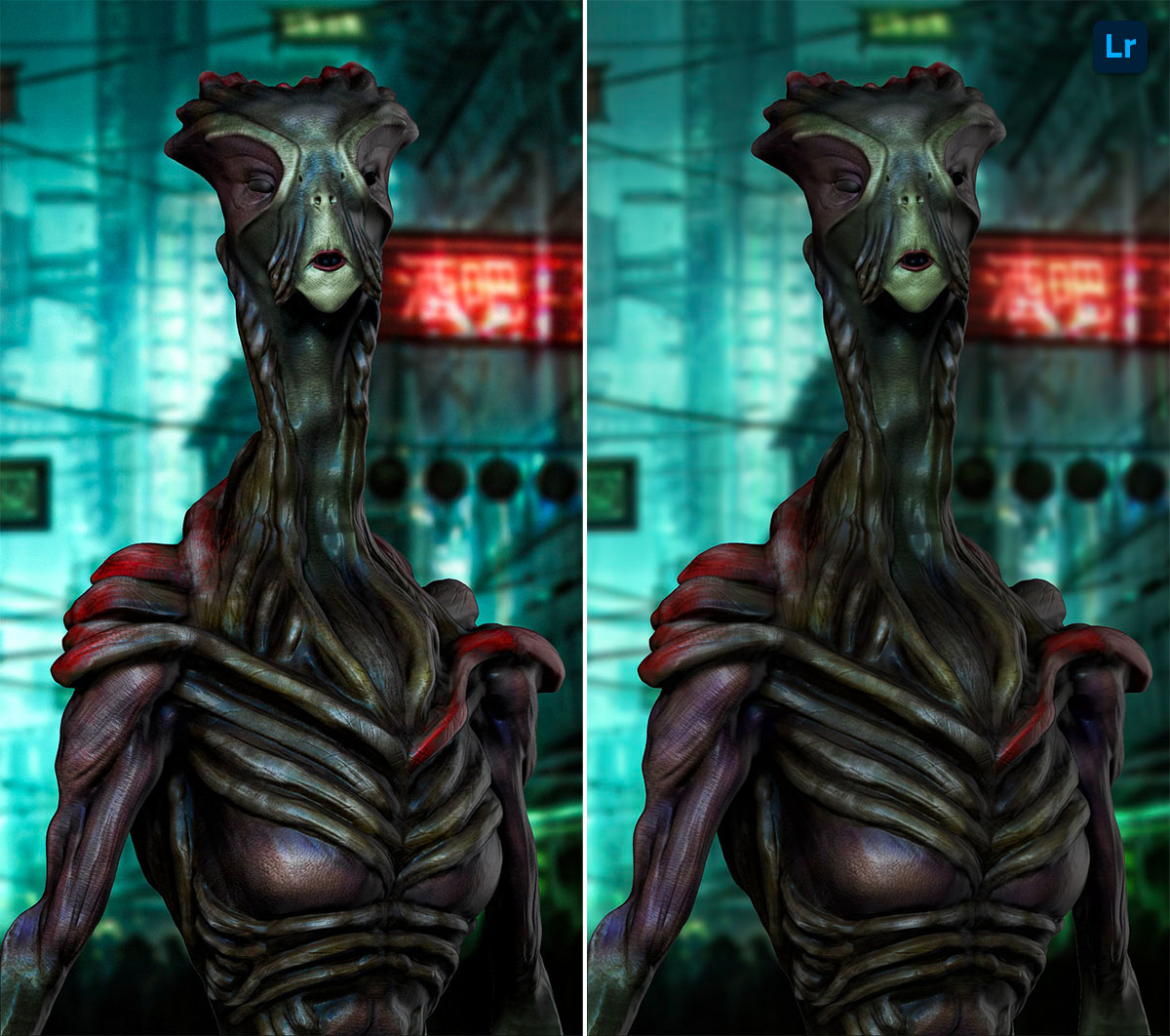 Zbrush Alien Consept Model | Edit | Photoshop Lightroom