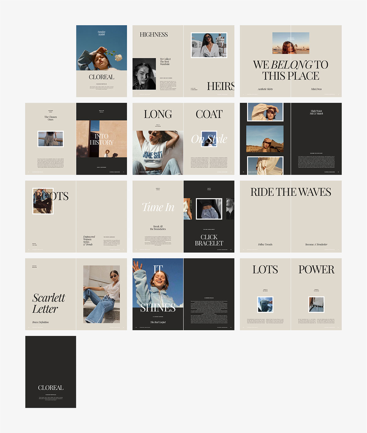 CLOREAL Creative Portfolio InDesign Template on Behance :: Behance