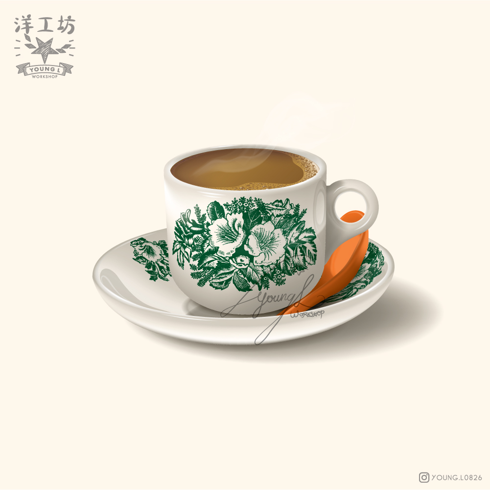 Nanyang Kopitiam Coffee Cup with Saucer on Behance :: Behance
