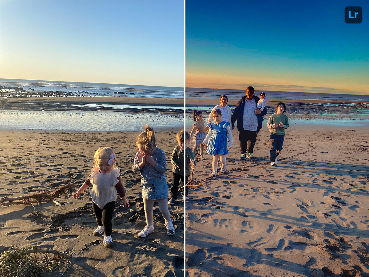 family on beach | Edit | Photoshop Lightroom