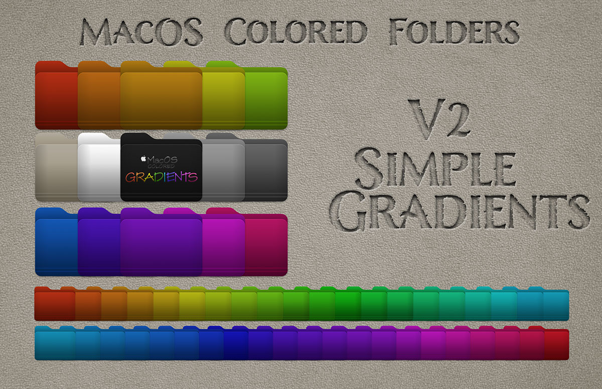 Apple Mac Colored Folders v2 on Behance :: Behance