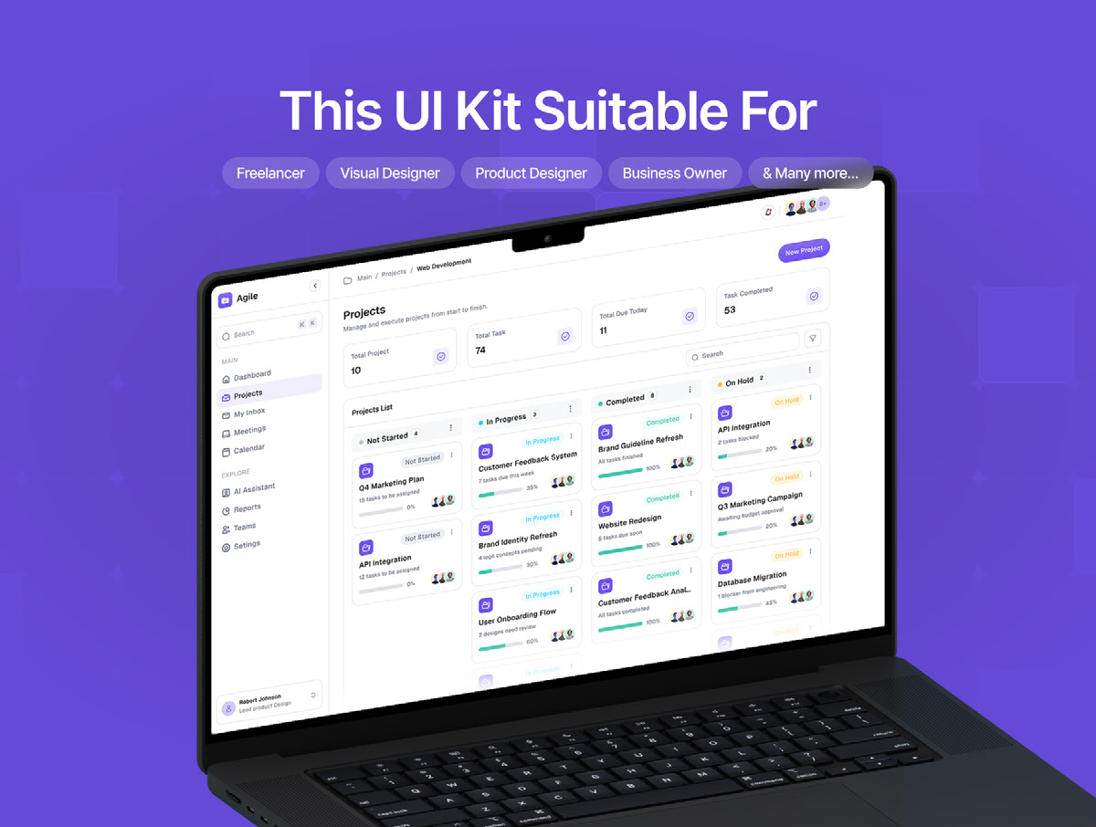 Project Management Web App Dashboard UI Kit on Behance :: Behance