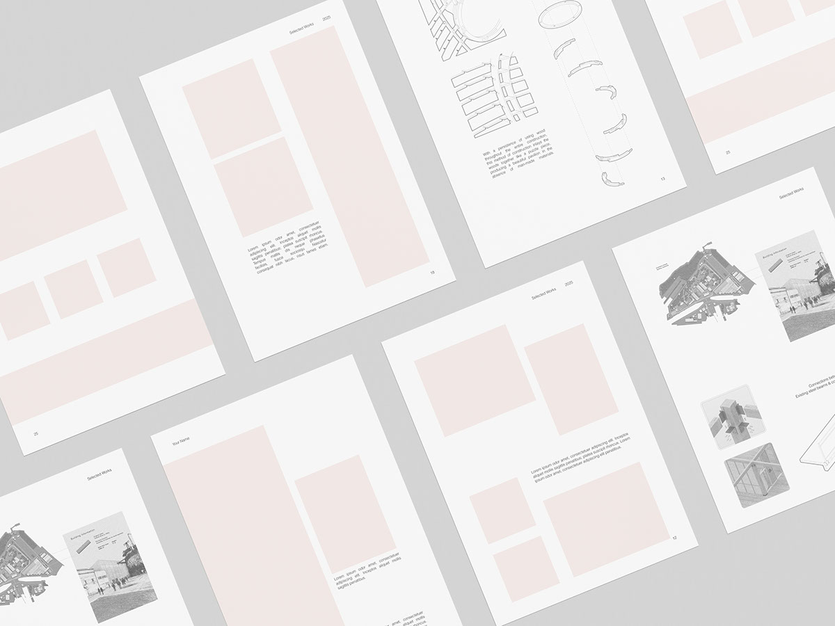Architecture Portfolio Project Spread Templates on Behance :: Behance