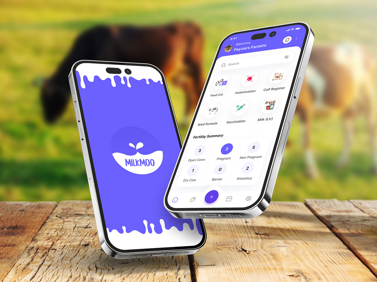 Dairy Farm Management Mobile App UI Design on Behance :: Behance