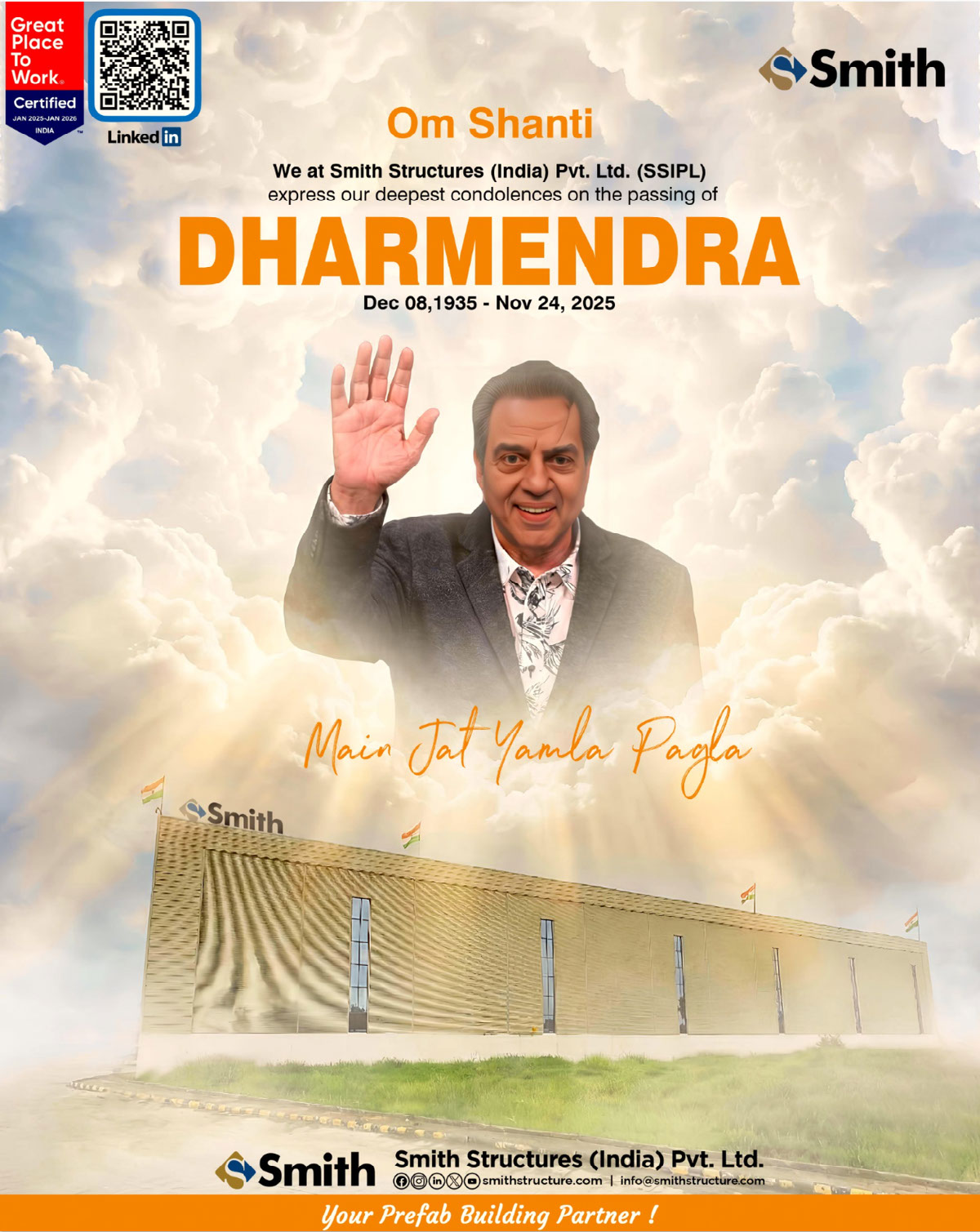 Dharmendra RIP poster Template on Behance :: Behance