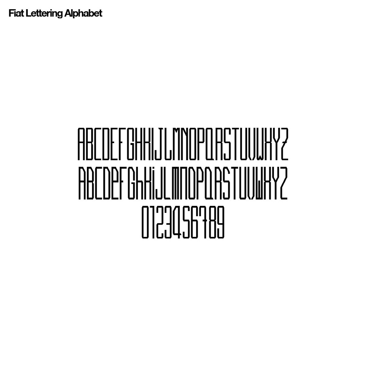 Fiat font on Behance :: Behance
