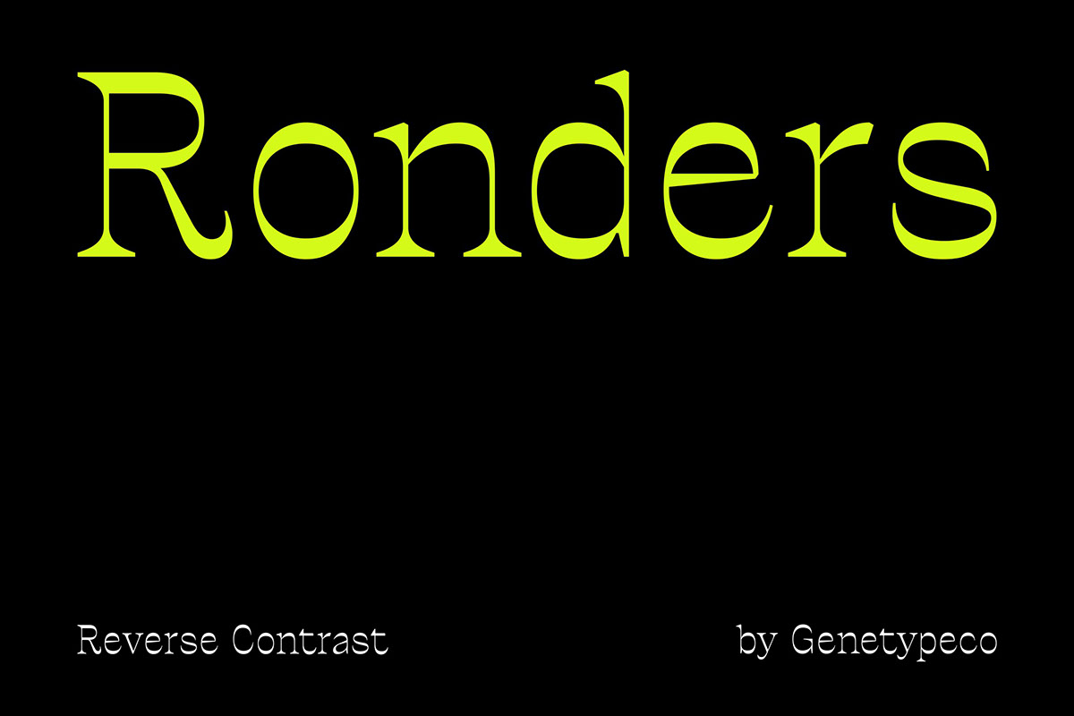 Ronders Reverse Contrast Font on Behance :: Behance