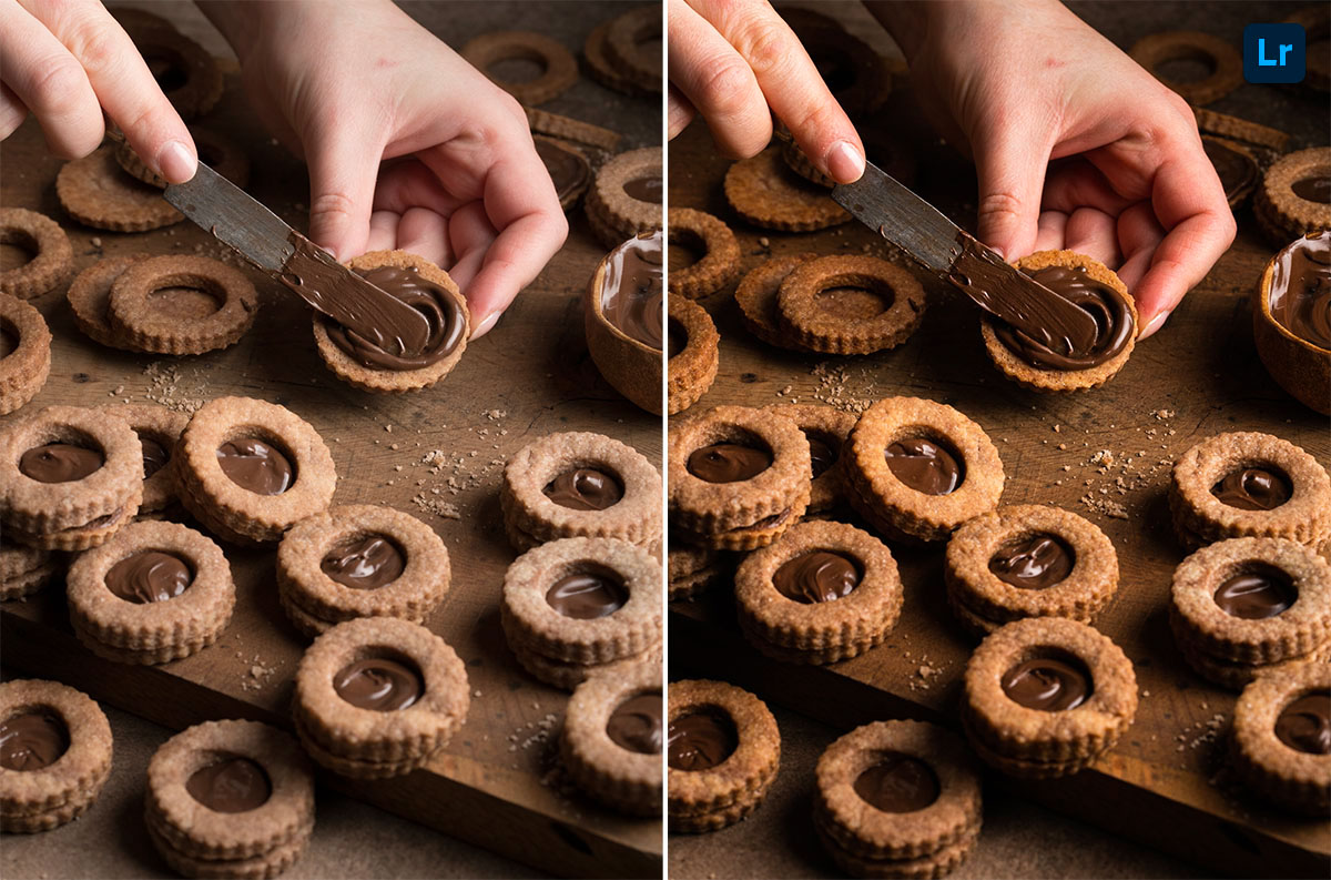 Delicious cookies with chocolate | Remix | Photoshop Lightroom