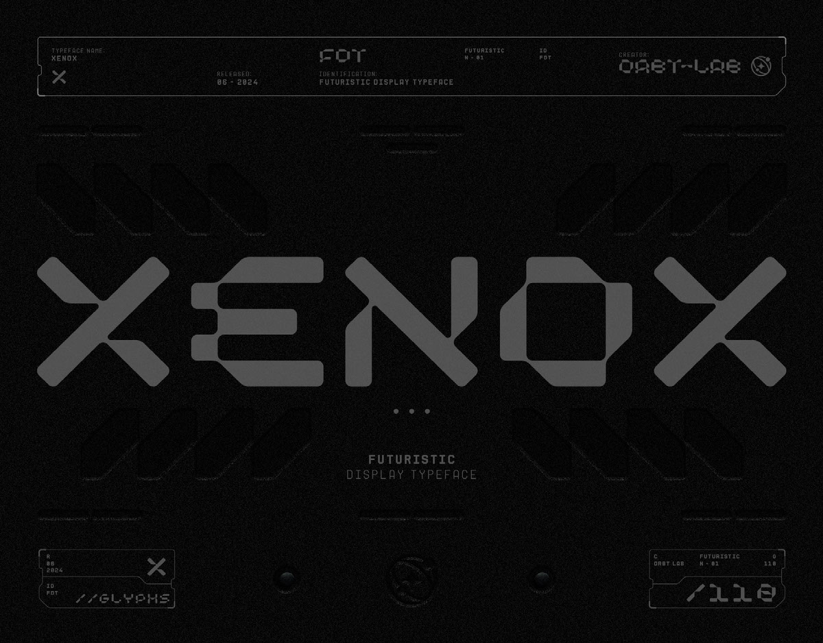 XENOX - Futuristic Display Typeface on Behance :: Behance