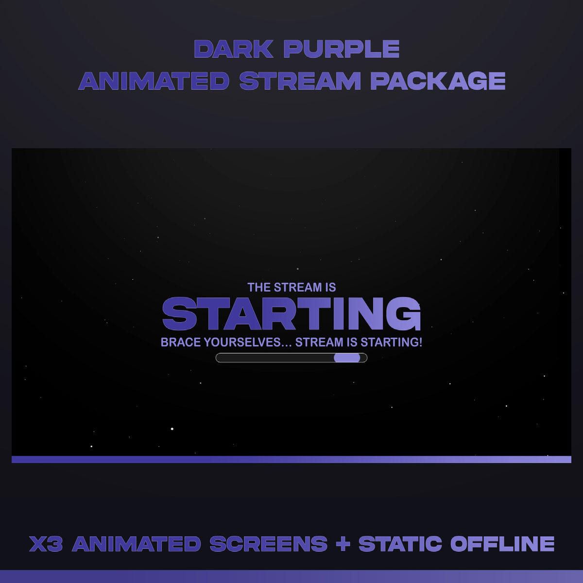 Dark Purple Animated Stream Package on Behance :: Behance