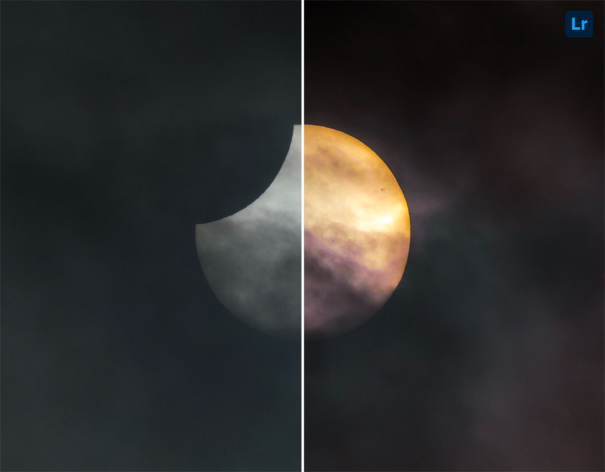 Partial eclipse, Northern Ireland | Edit | Photoshop Lightroom