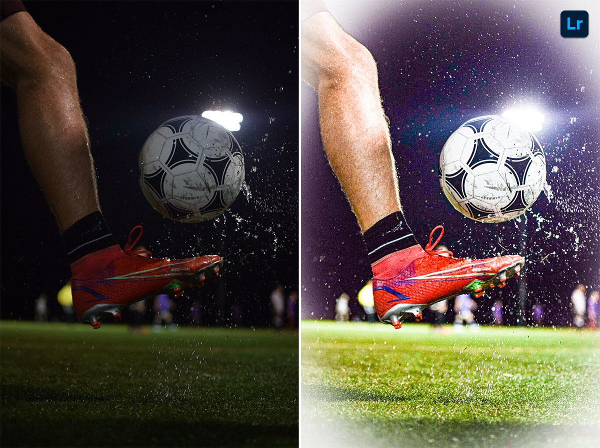 Soccer at night | Remix | Photoshop Lightroom