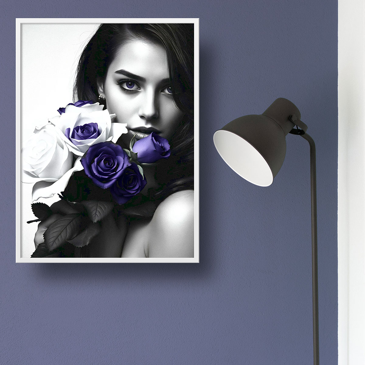 Purple roses poster - A3 ready to print on Behance :: Behance