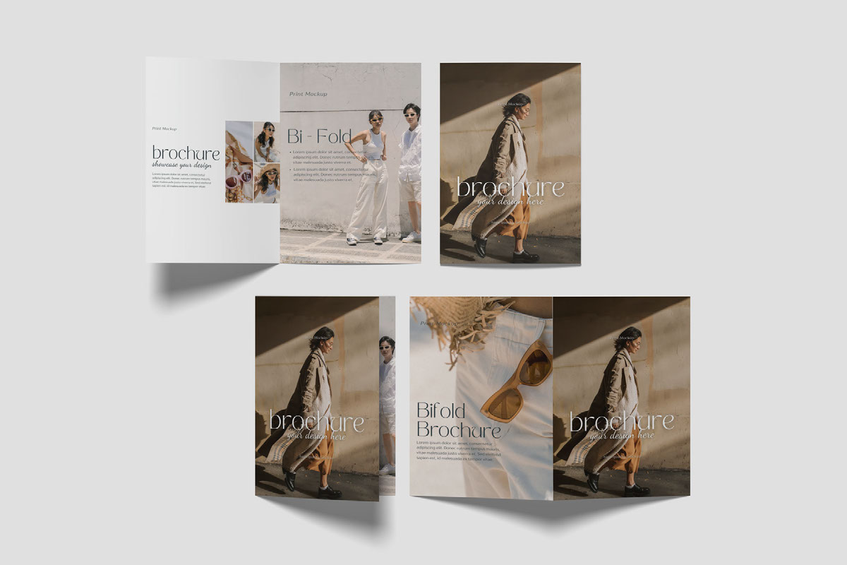 Potrait A4 Bifold Brochure Mockup on Behance :: Behance
