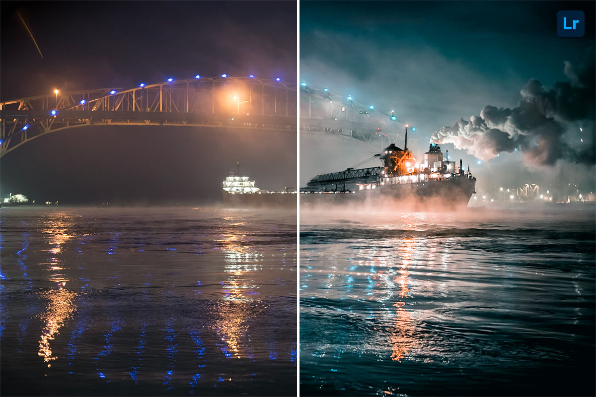 Freighter in the Fog | Remix | Photoshop Lightroom