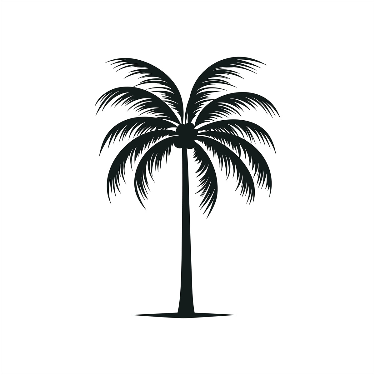 Minimalist Palm Tree Silhouette Illustration on Behance :: Behance
